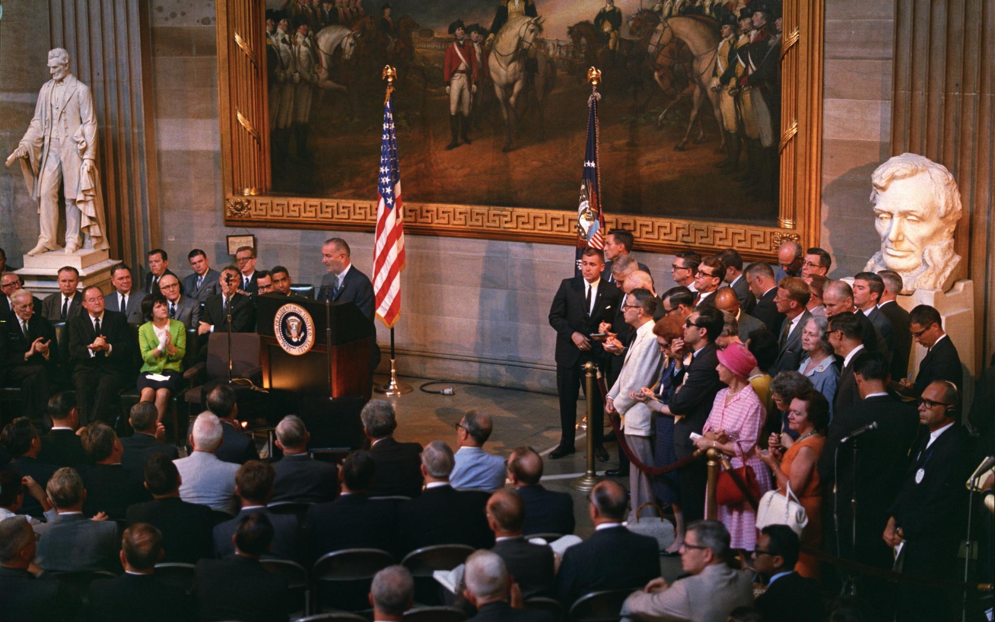 Photo - Signing of the Voting Rights Act - LBJ Library