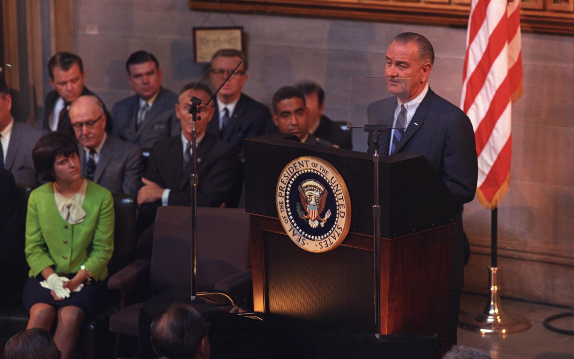 Photo - Signing of the Voting Rights Act - LBJ Library