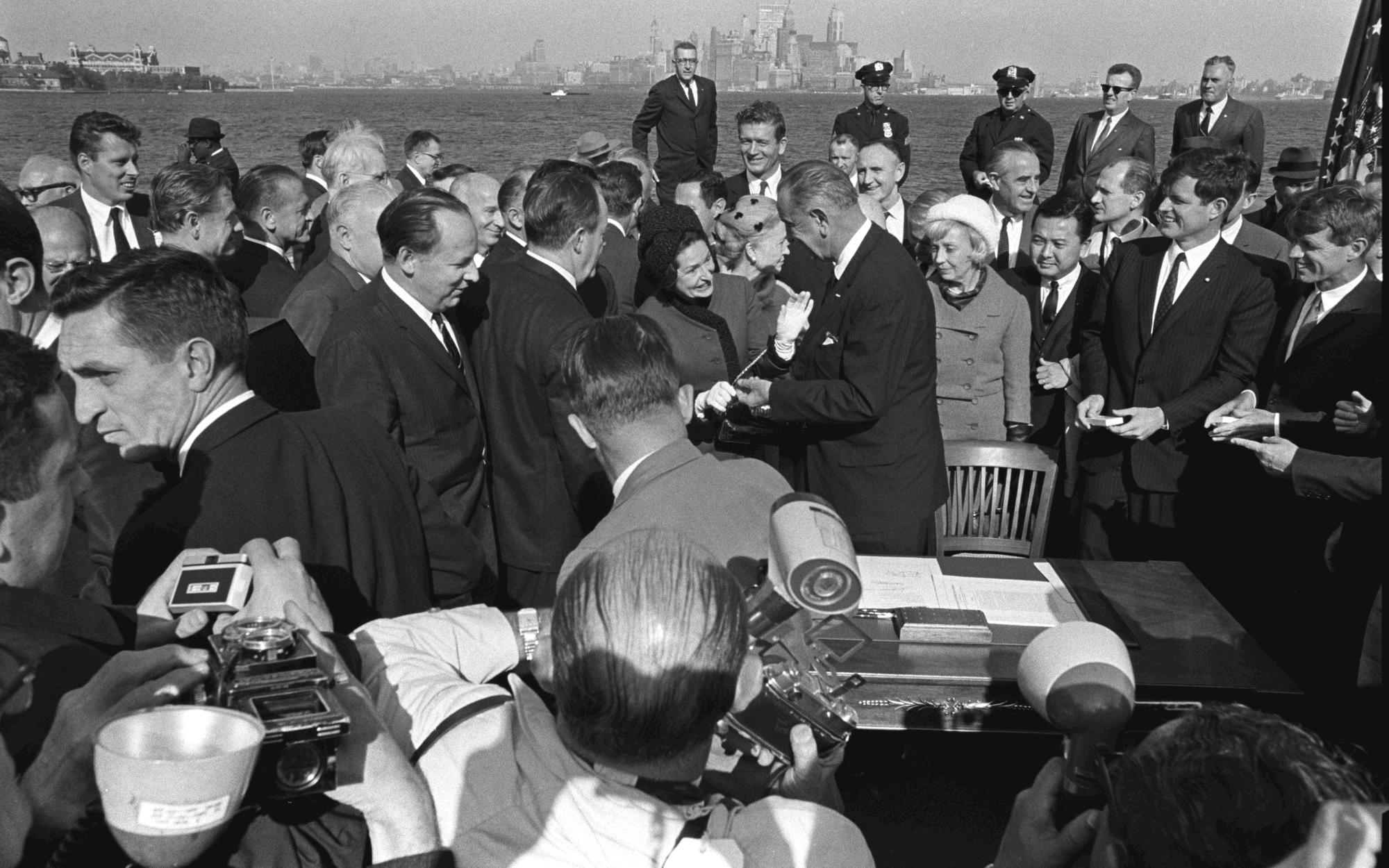 Photo - Signing of the Immigration and Nationality Act - LBJ Library