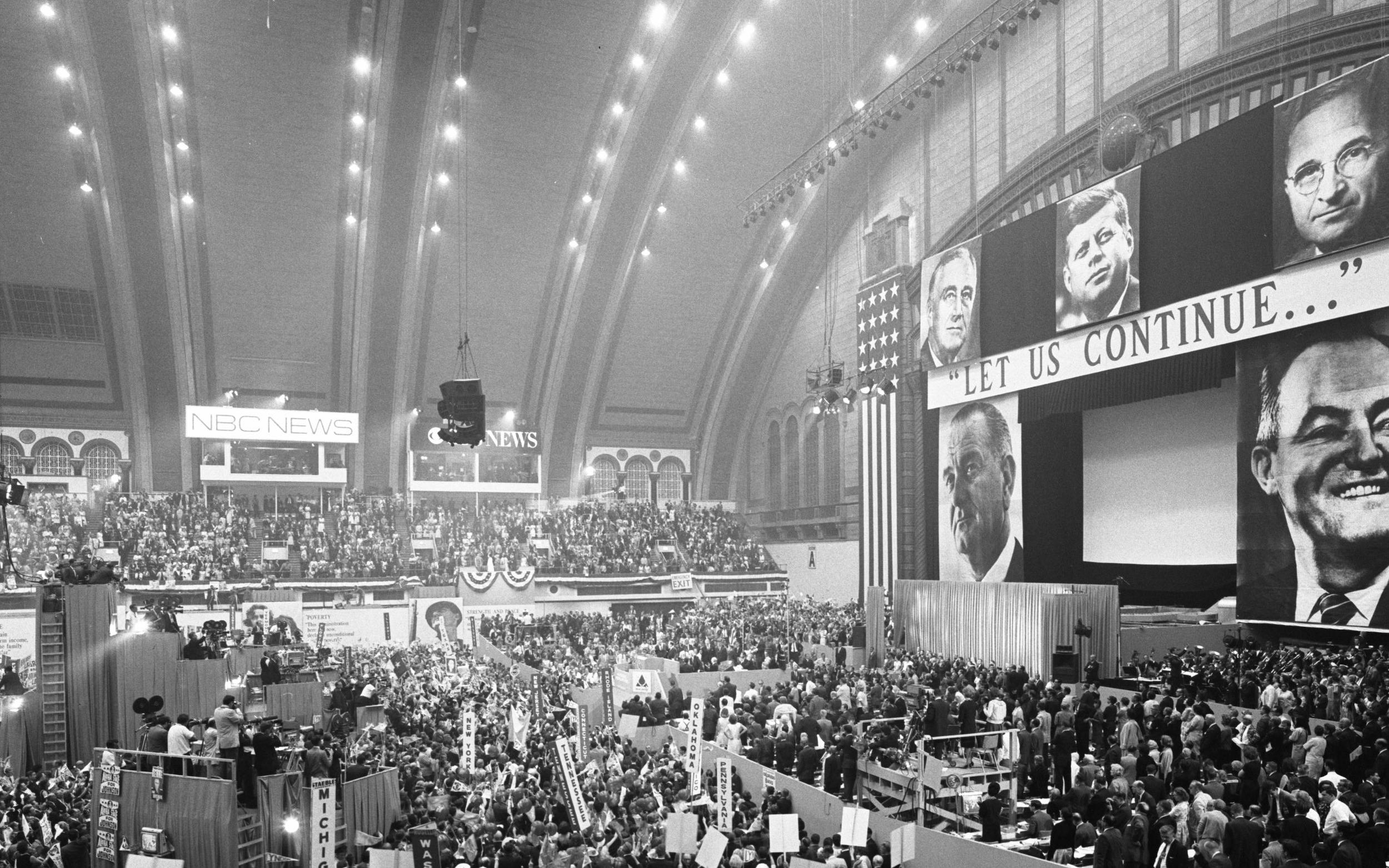 Photo - A view of the convention hall at the 1964 Democratic National ...