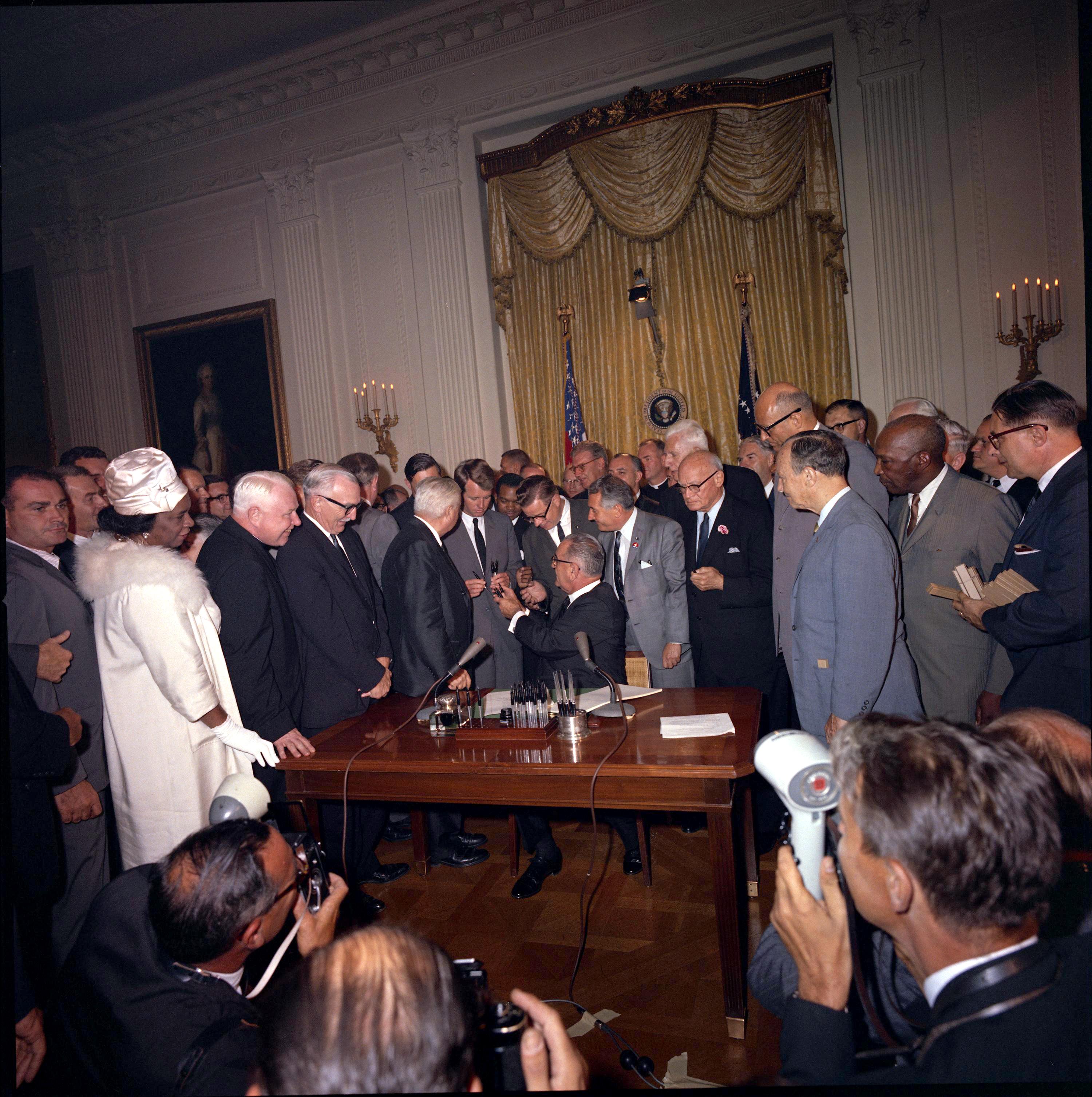 Photo - Signing of the Civil Rights Act of 1964 - LBJ Library