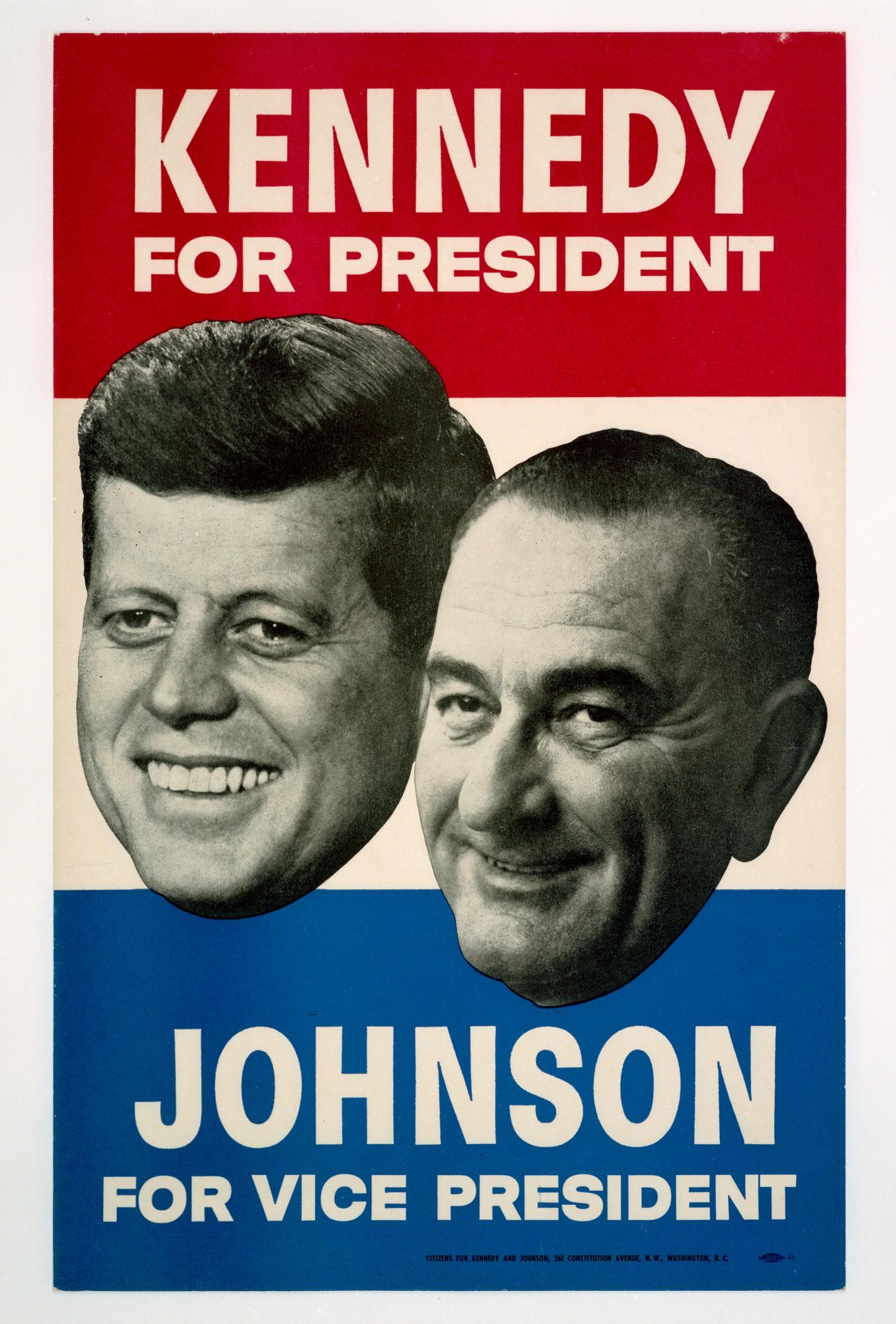 Photo - 1960 Democratic campaign poster - LBJ Library