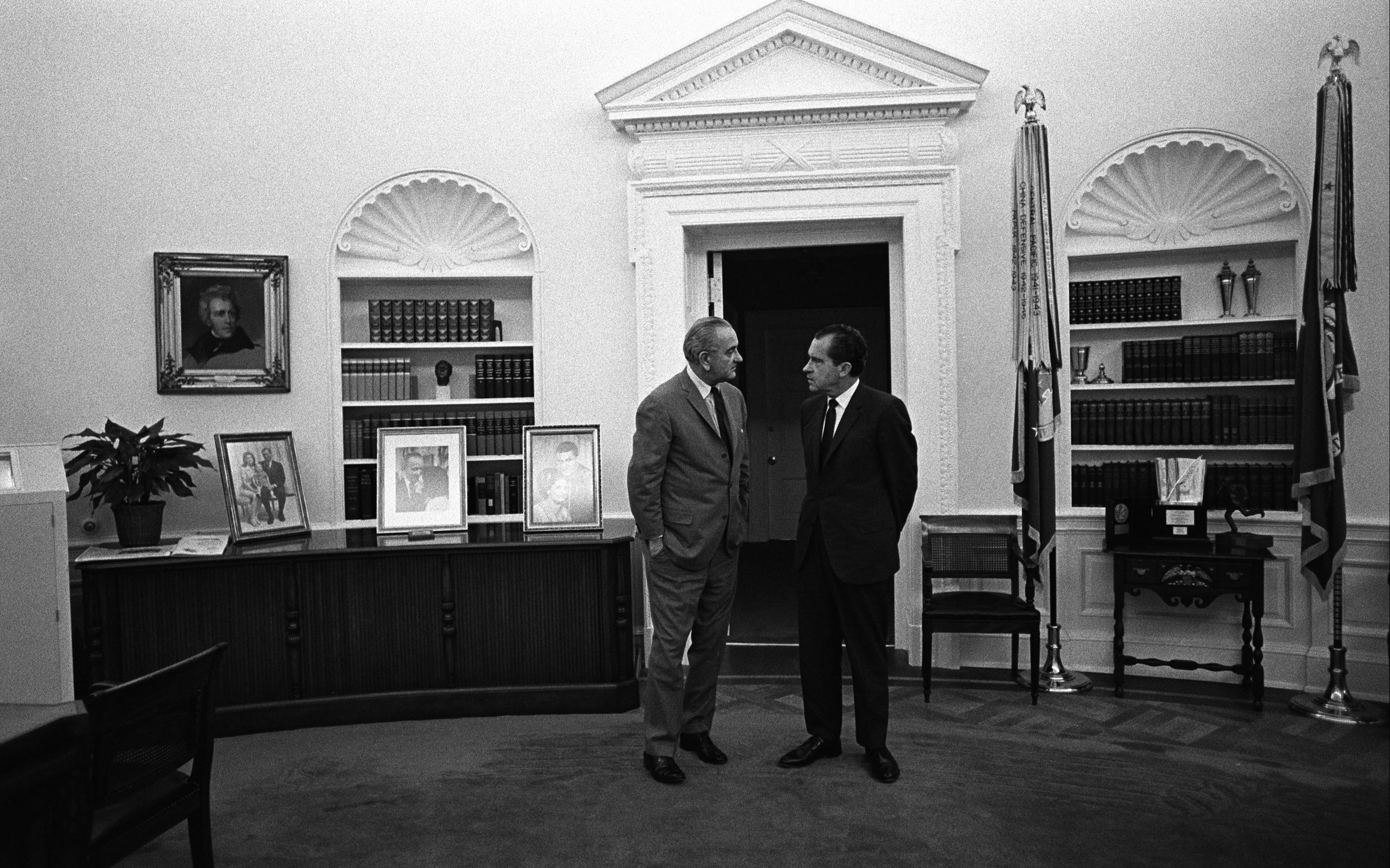 Photo - President Lyndon B. Johnson and president-elect Richard Nixon ...