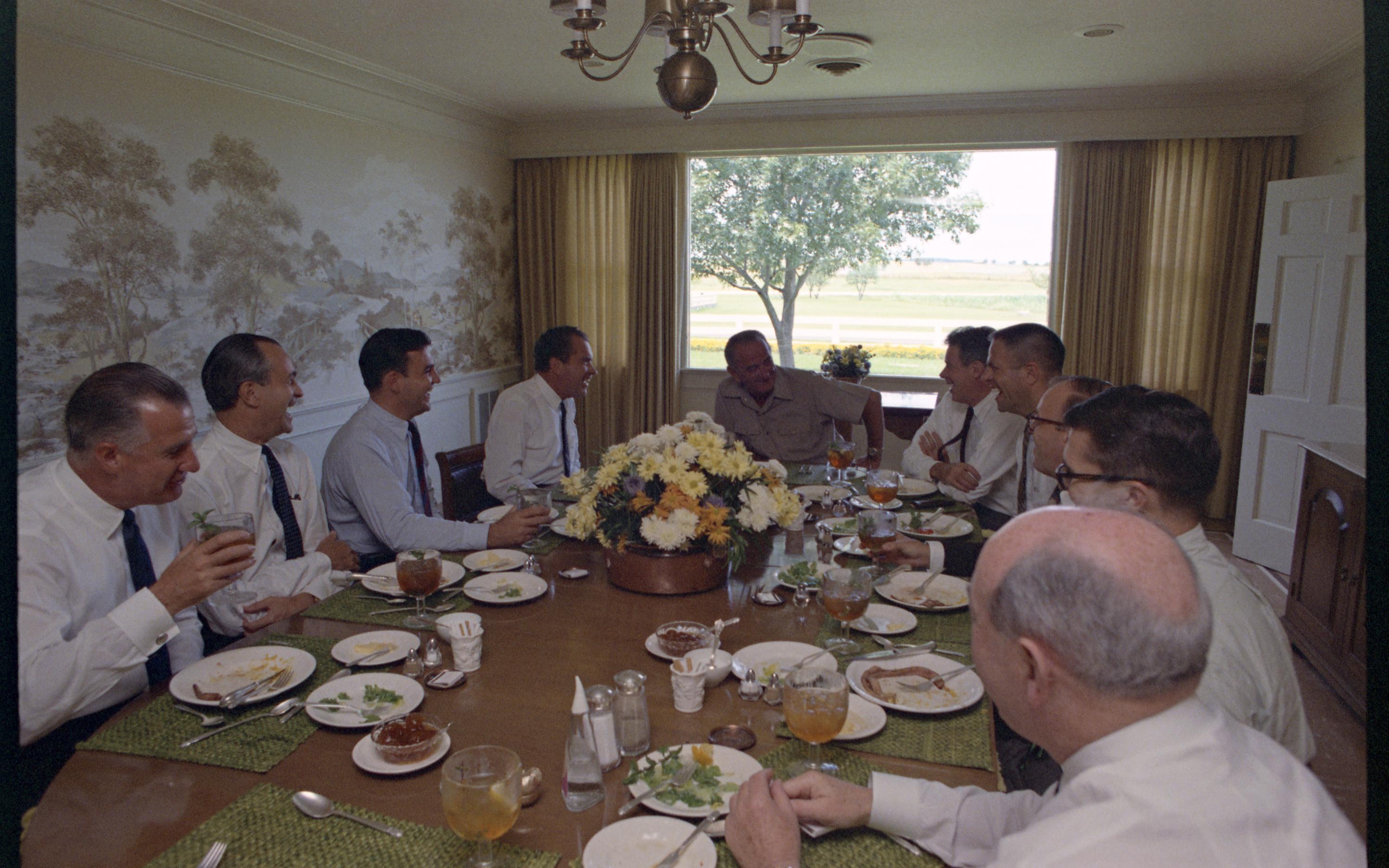 Photo - President Johnson hosts a lunch for Richard Nixon and other ...