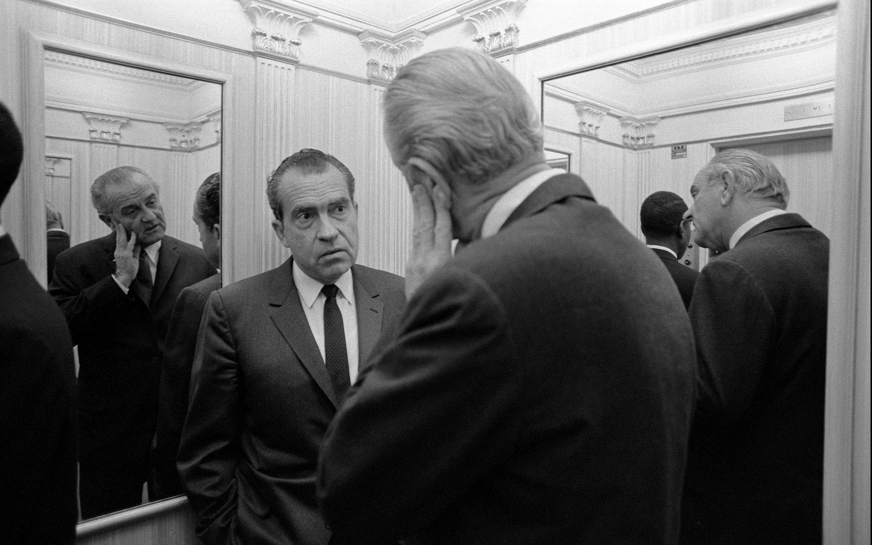 Photo - In the President's Elevator - LBJ Library