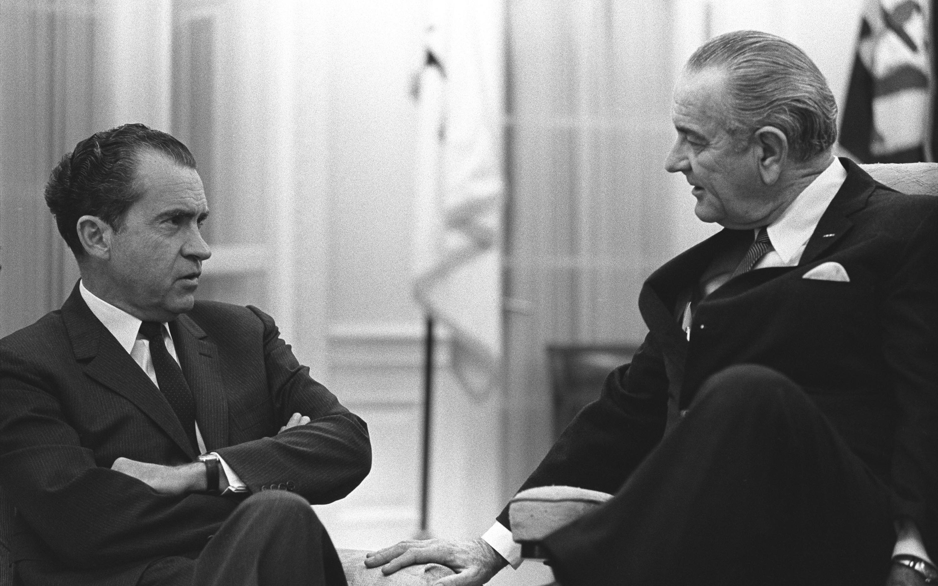 Photo - President-elect Richard Nixon and President Lyndon B. Johnson ...