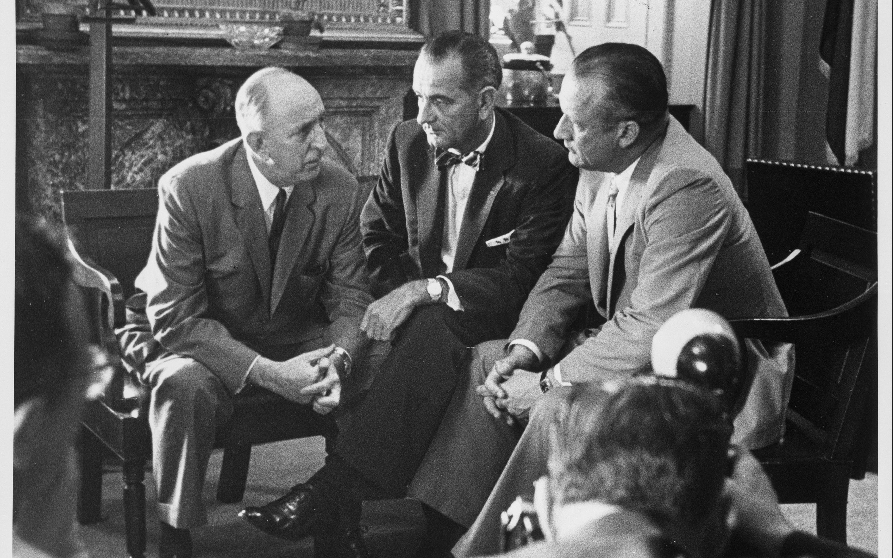 Photo - Senators Russell, Johnson, and Knowland discuss the Civil ...