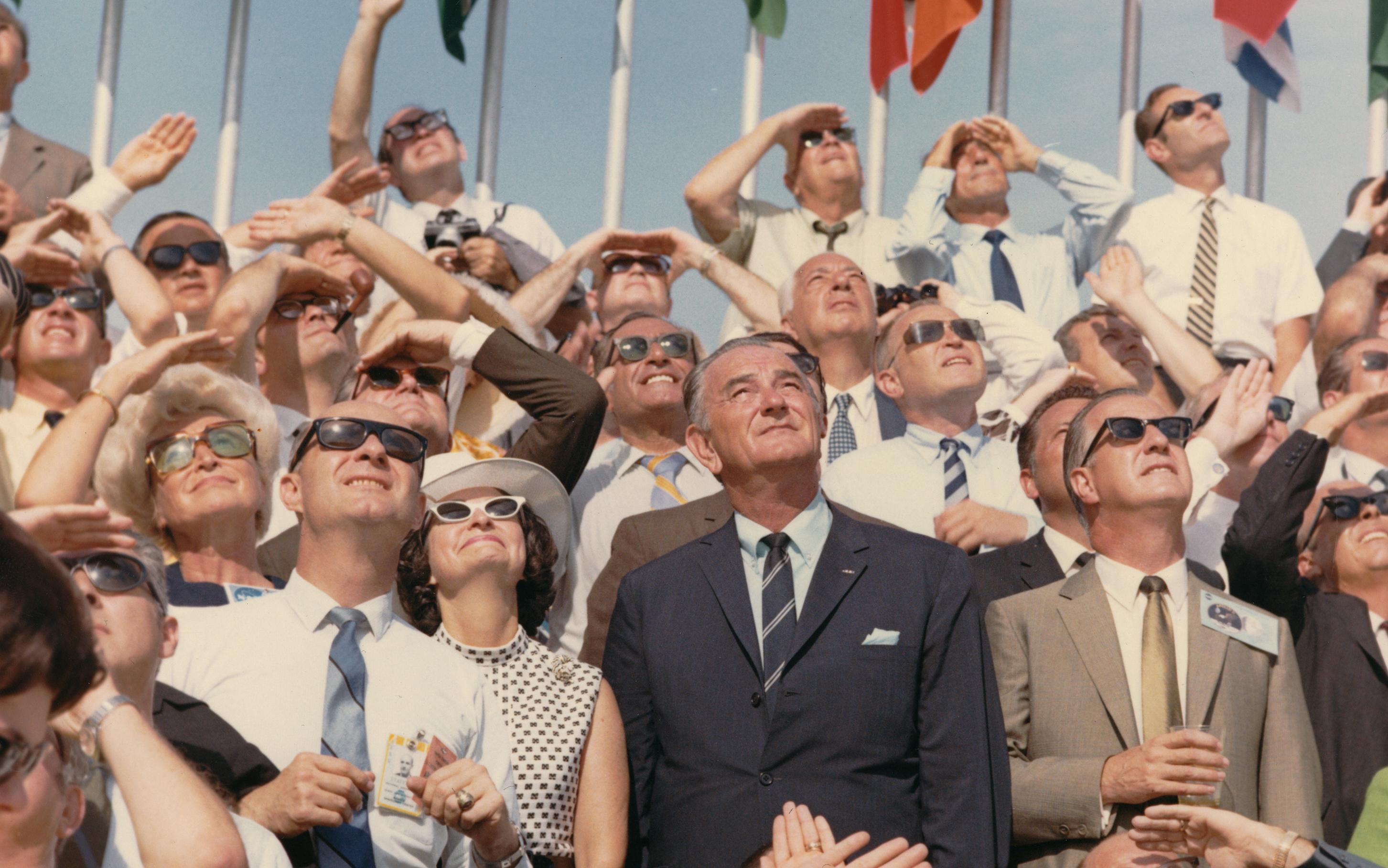 Photo - Lady Bird and Lyndon Johnson at the Apollo 11 launch - LBJ Library
