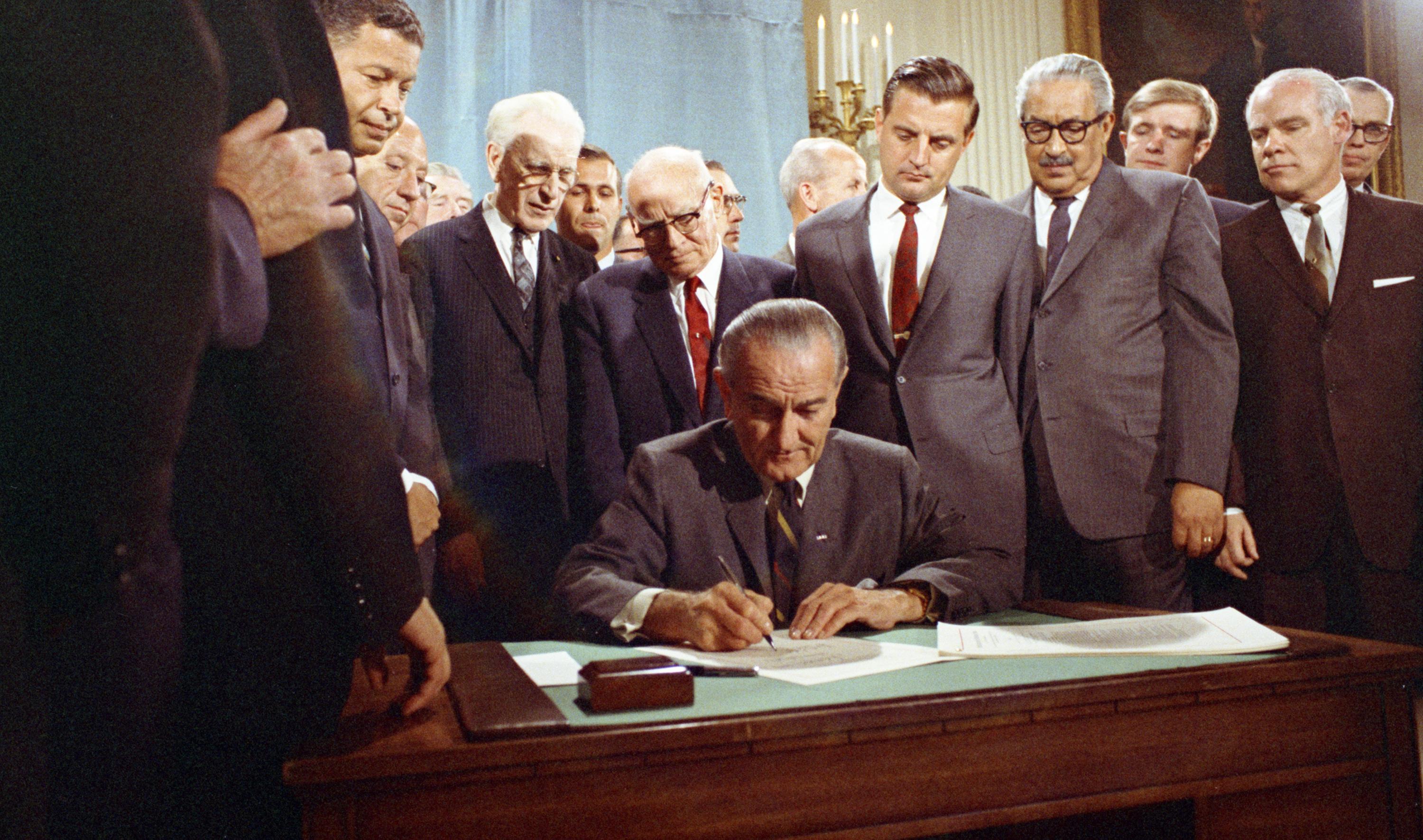 Photo - Signing of the Civil Rights Act of 1968 - LBJ Library